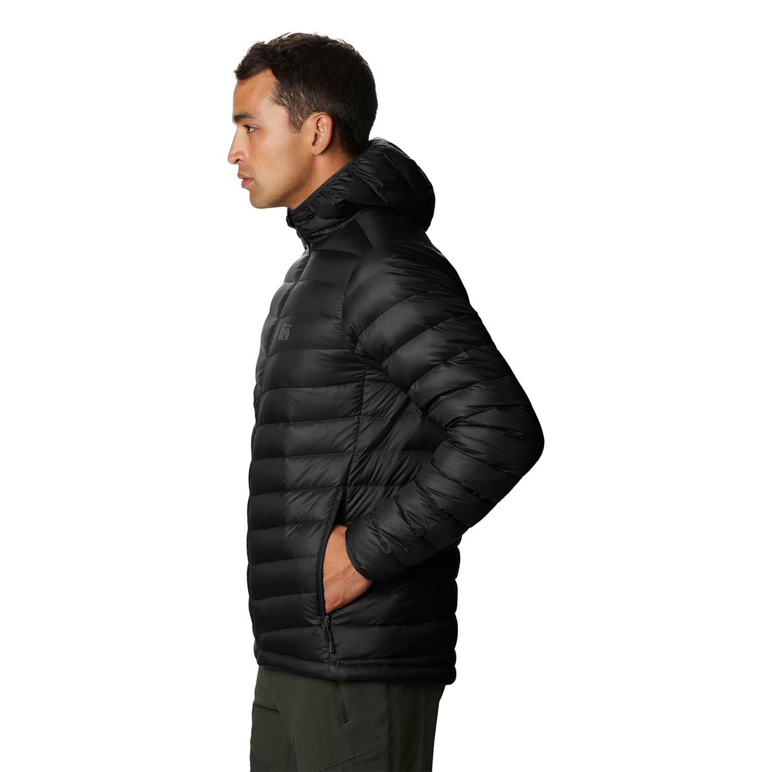 Parka Outerwear Hombre Glen Alpine Hooded Negro-Mountain Hardwear Chile